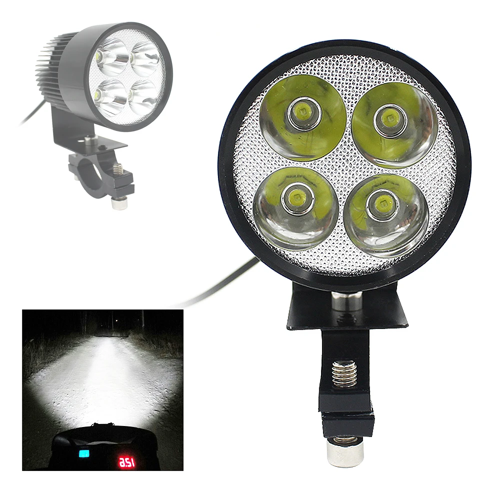 20w 1000lm 12v 80v Universal Motorcycle Led Headlight Spotlight With