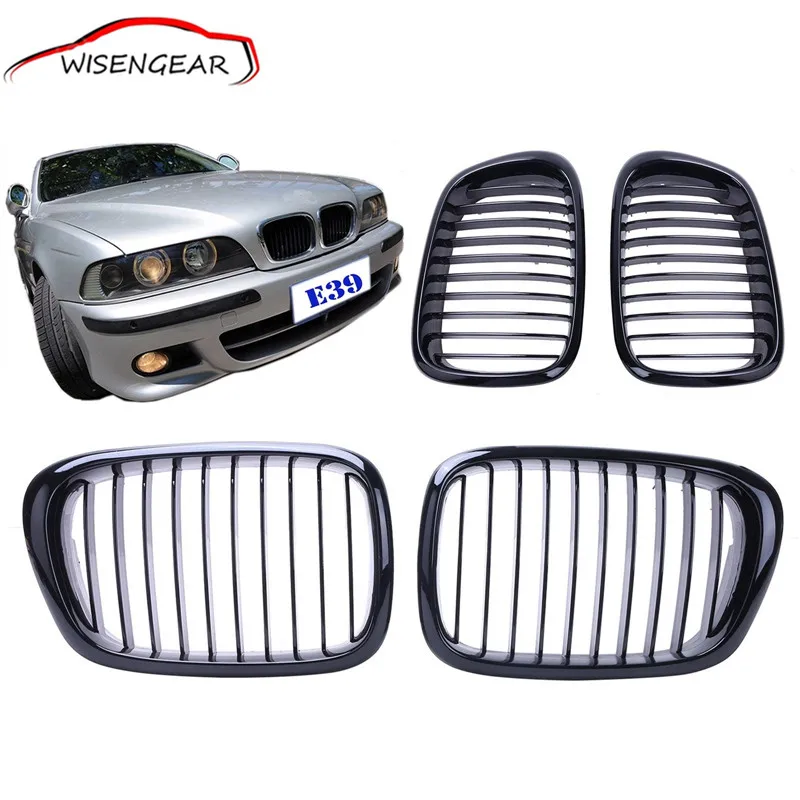 1set Gloss Black Front Kidney Grills Front Grille For BMW E39 525 528 ...