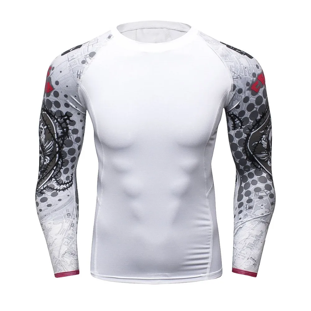 Mens Compression Long sleeve Breathable Quick Dry T Shirts Bodybuilding ...