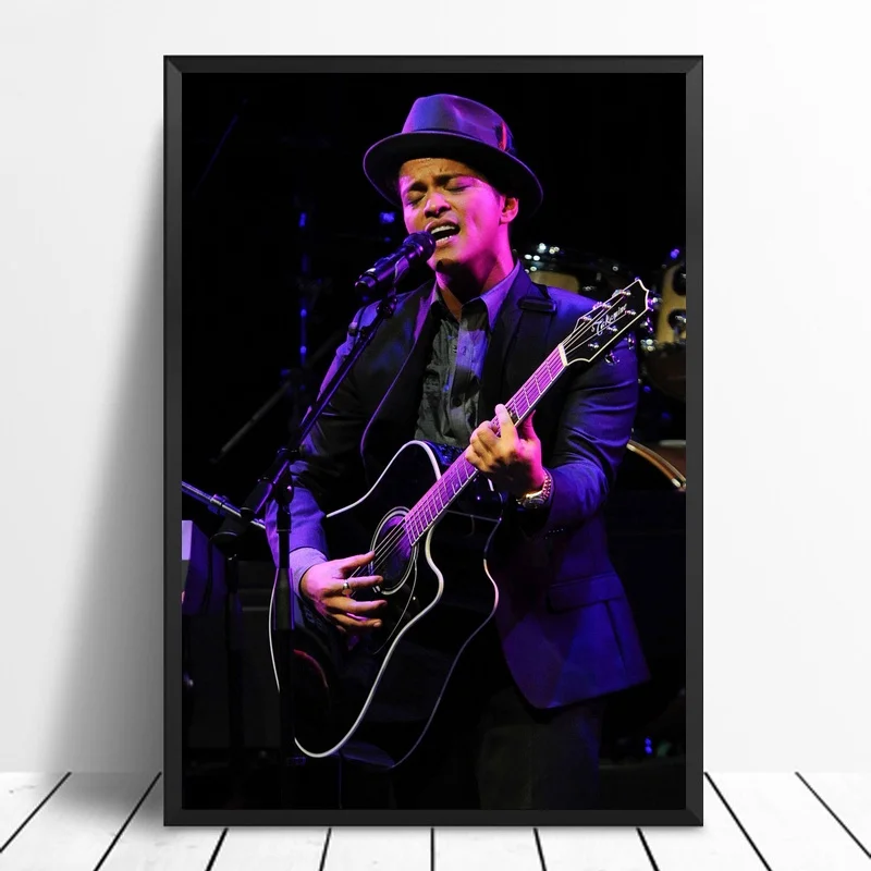 Bruno Mars Pop Music Star Poster Home Decor Pictures Silk Fabric Cloth ...