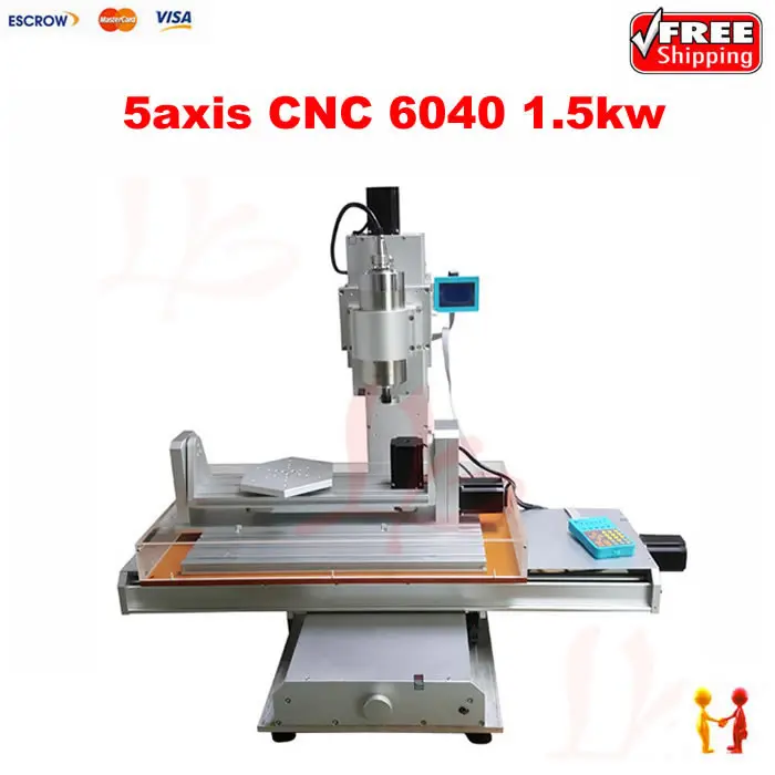 6040 cnc router 1500W spindle Ball Screw 5 axis cnc engraving cutting ...