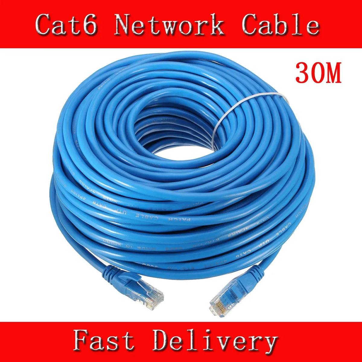30M Long RJ45 CAT6 1000Mbps Fast Transmission Ethernet LAN Networking ...