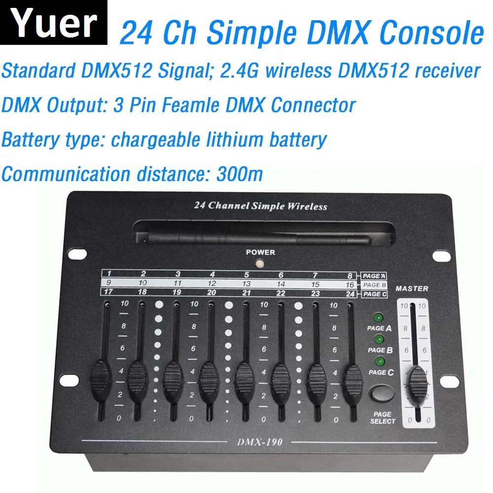 24CH Simple DMX Controller Mini 512 Stage Light Console Convenient ...