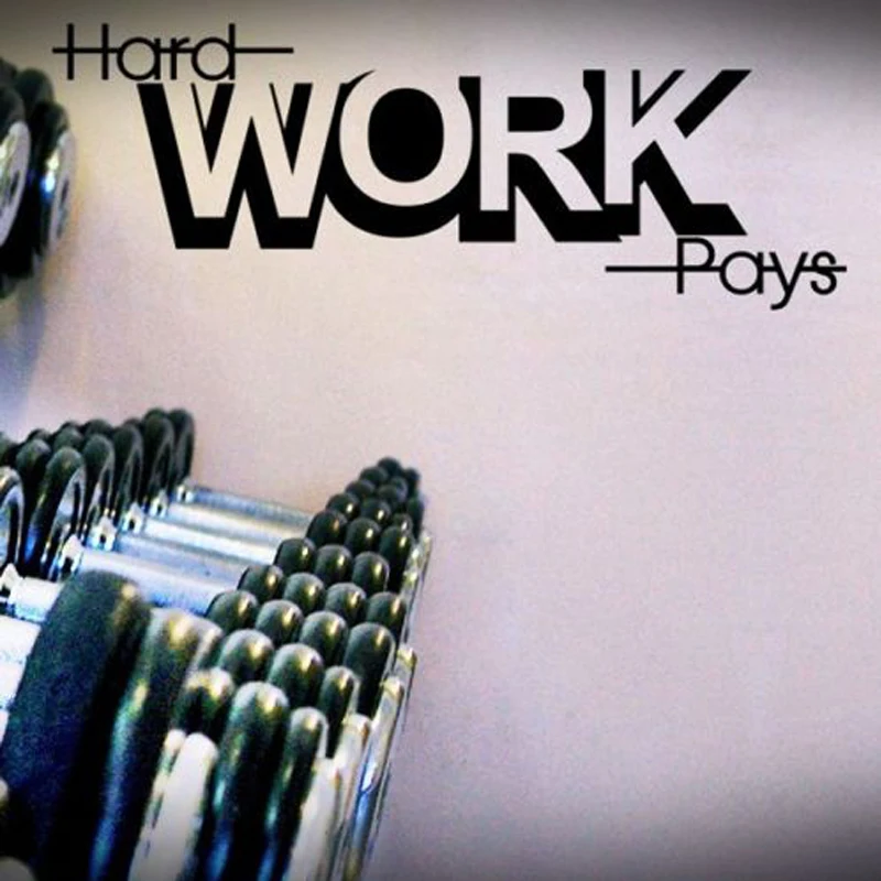 Hard Work Pays Removable Wall Stickers for Sport Room Background Art ...