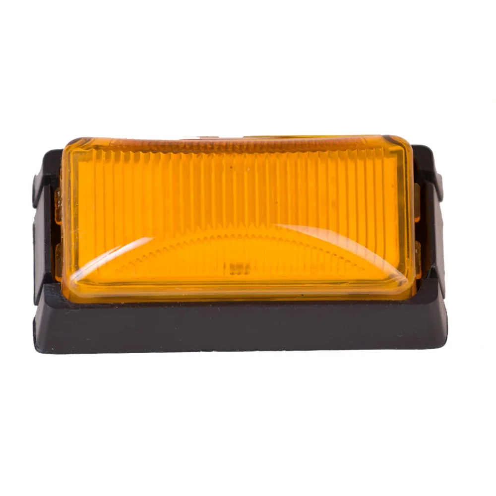 2Pcs 12V Car Styling 3 LED Side Markers for Trucks Buses Amber Red ...