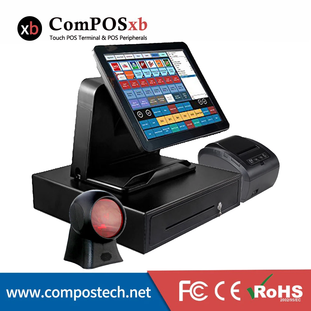 Whole Set POS Machine System Cashier Register Epos Terminal POS1618P ...