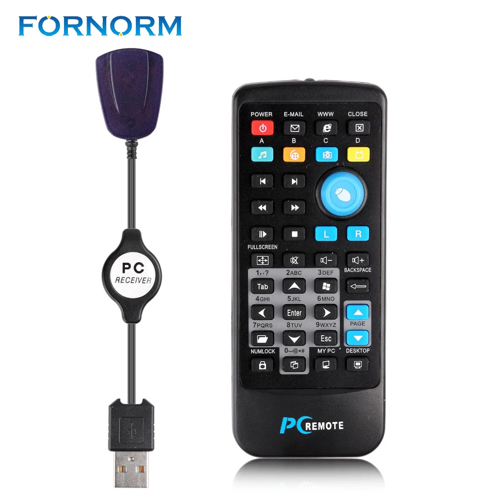 Wireless Controller PC Computer Remote Control USB Receiver IR Remote ...