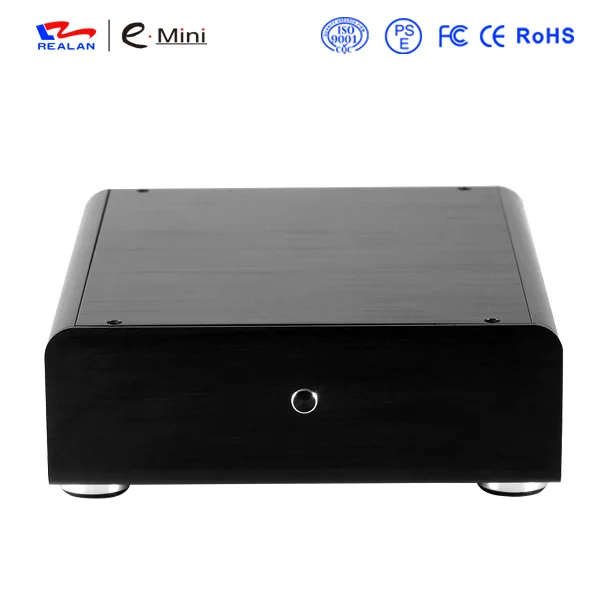 Realan Slim Mini Itx Aluminum Htpc/nas/server Pc Case With 12v Dc Power ...