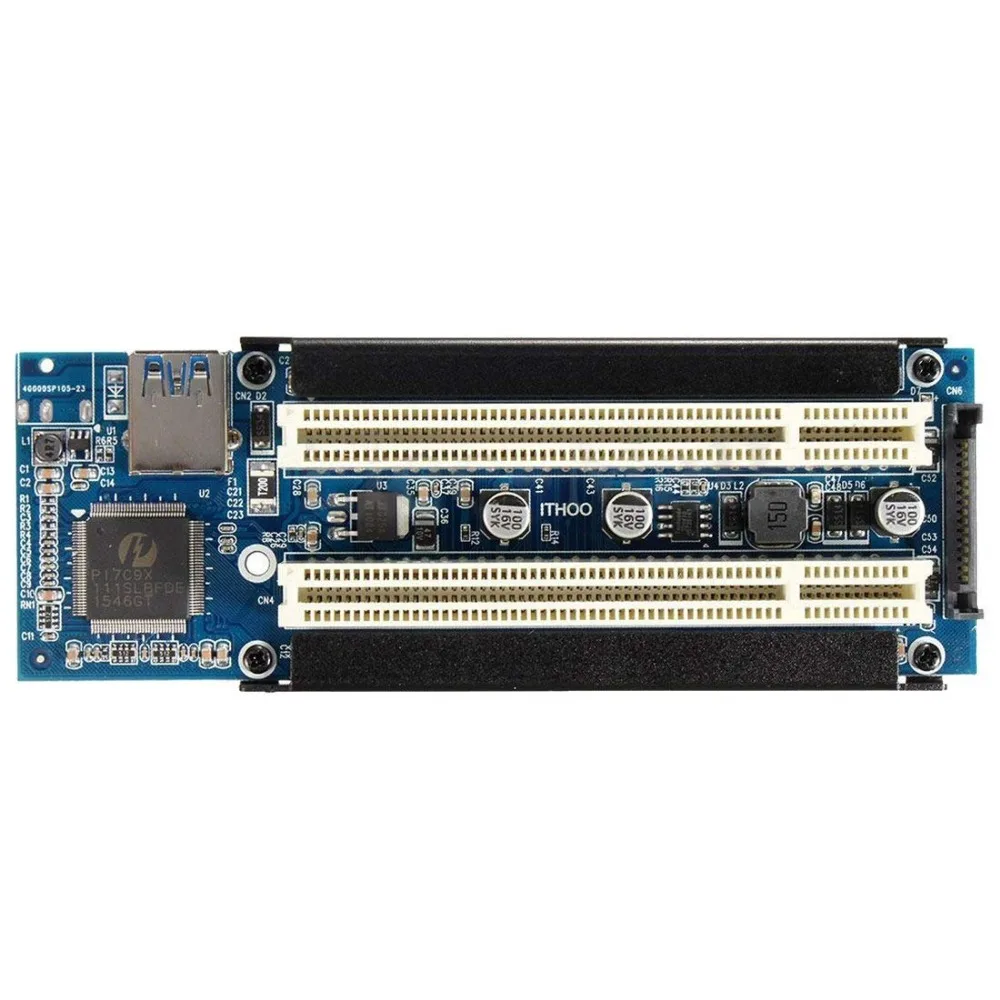 PCI E PCIe PCI Express X1 to Dual PCI Riser Extend Adapter Card With ...