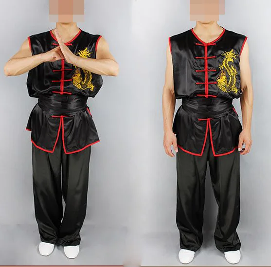 unisex nanquan embroidery dragon Wu shu clothing kung fu martial arts ...