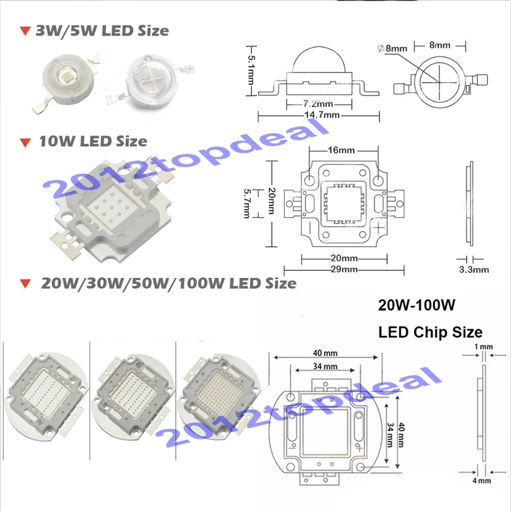 UV 보라색 LED 자외선 전구 램프 칩, 365nm 375nm 380nm 385nm 395nm 400nm 405nm 3W 5W 10W 20W 30W 50W 100W 고출력 ...