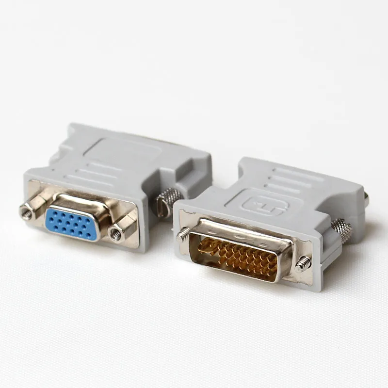 1pcs Dvi To Vga Connector Dvi I A D To Vga Male To Female Adapter