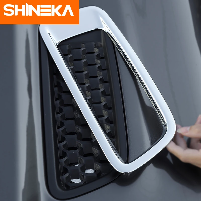 SHINEKA Car Stickers for Jeep Wrangler JL 2018+ Car Engine Hood Air AC ...