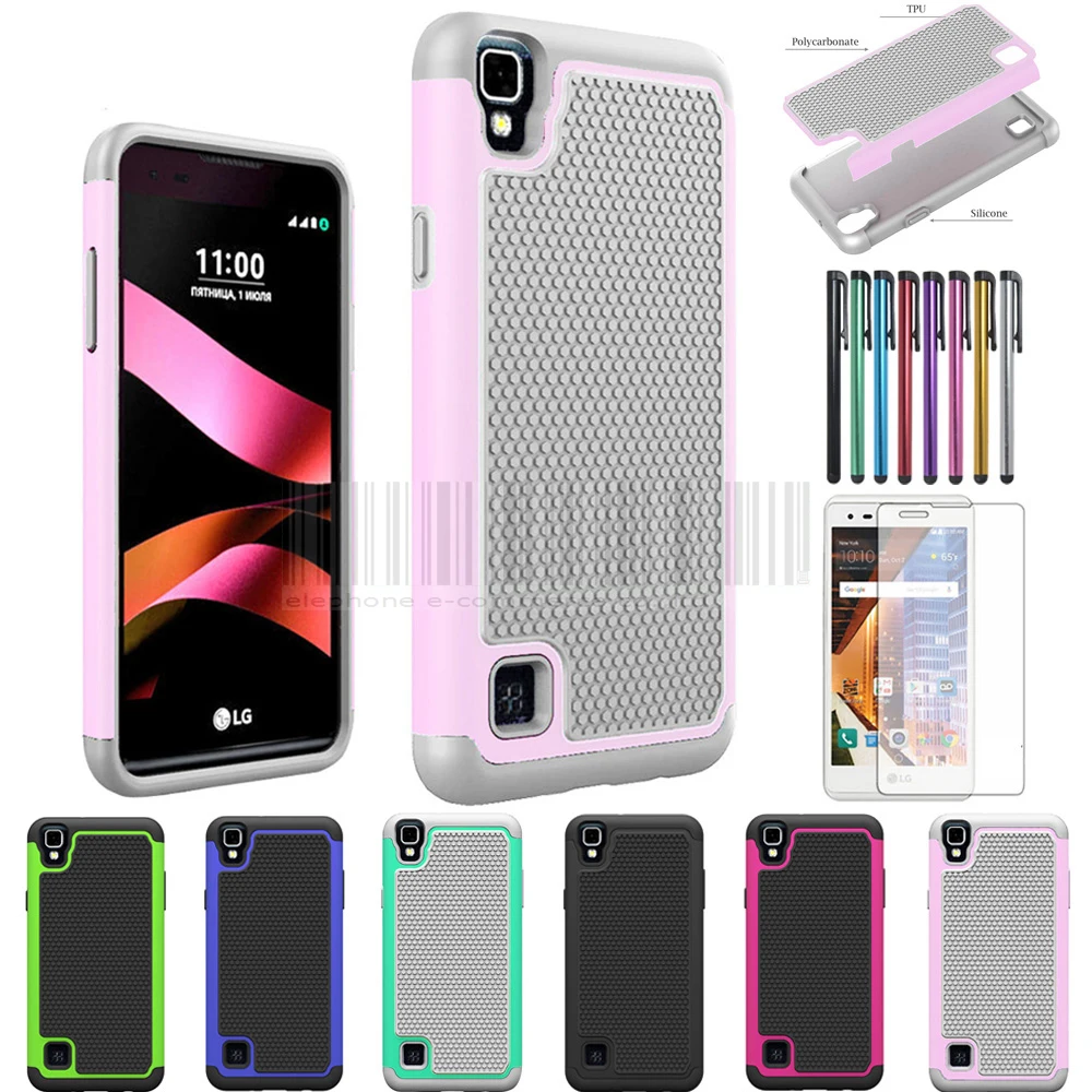 For LG X Style/volt 3/Tribute HD Case Hybrid Rugged Duty Impact ...