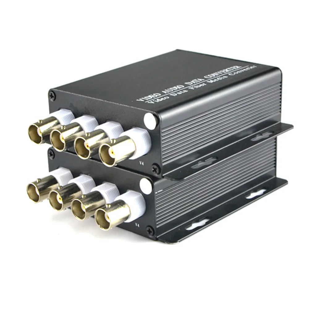 4 Channel Digital Video Optical Fiber Media Converters Transmitter ...