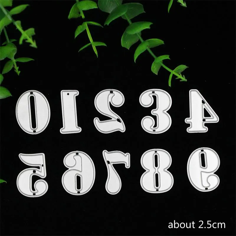 Number Metal Cutting Dies Stencil for DIY Scrapbooking Album Embossing ...