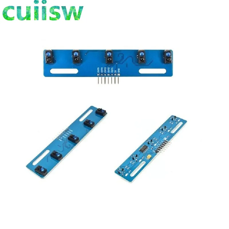 10PCS 5 channel Infrared Reflective Sensor TCRT5000 KIT 5 way/road IR ...