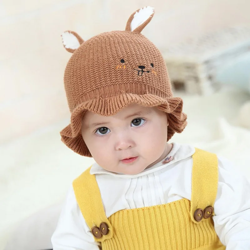Winter Warm Cute Rabbit Carton Cap Toddler Kids Hat Girl Boy Baby ...