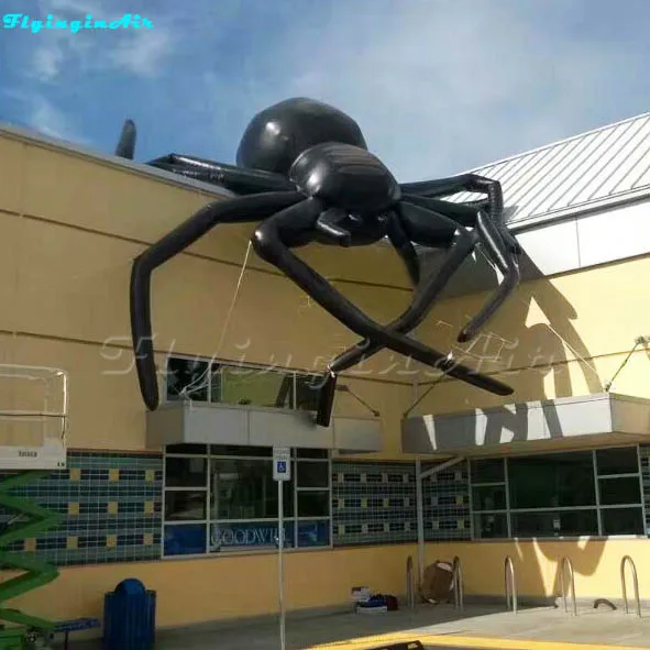 Giant-Horrific-Halloween-Black-Inflatable-Spider-for-Building-Roof ...