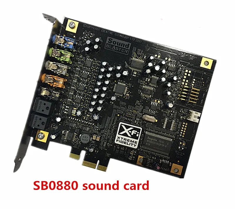 오리지널 SB0880 사운드 카드 X Fi 티타늄 플레이트 7.1 PCI E 게임 사운드 카드|컴퓨터 케이블 & 커넥터 ...