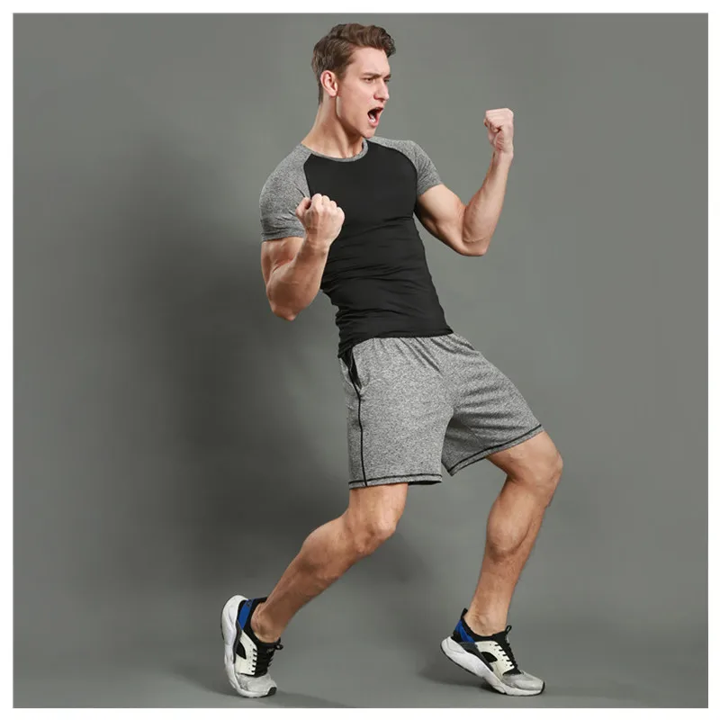 Men Sport Suits Quick Dry Basketball Soccer Training Tracksuits Fitness ...