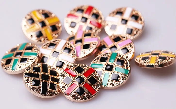 10 pieces New High grade metal Gold Drip oil jacket buttons Accessories ...