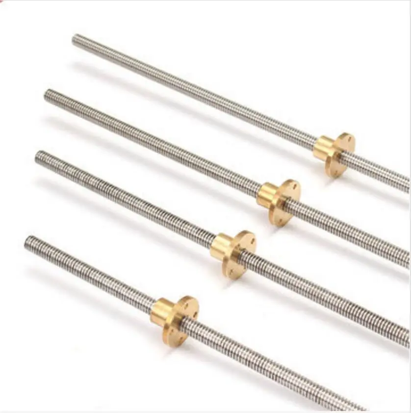 3D Printer T8 ,Pitch: 2mm , lead :2mm 450/500. Lead Screw 8mm With ...