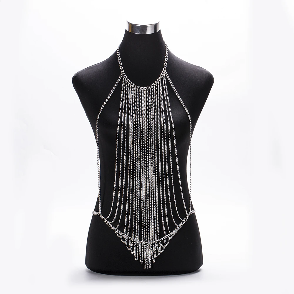Body Jewelry Fashion S Silver Color Body Belly Waist Chain Harness