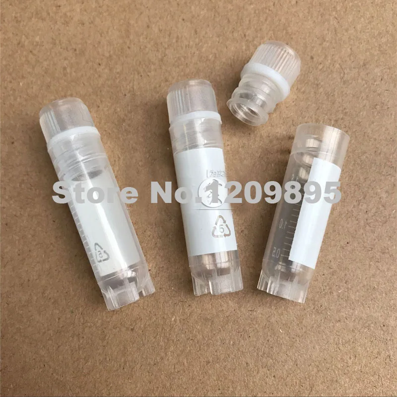500pcs/lot 2ml internal rotating cover Cryogenic Vials Cryopreservation ...