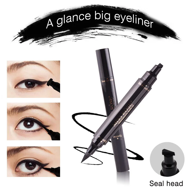 double end Eyeliner Stamp seal Liquid Eyeliner Pencil Maquiagem Quick ...