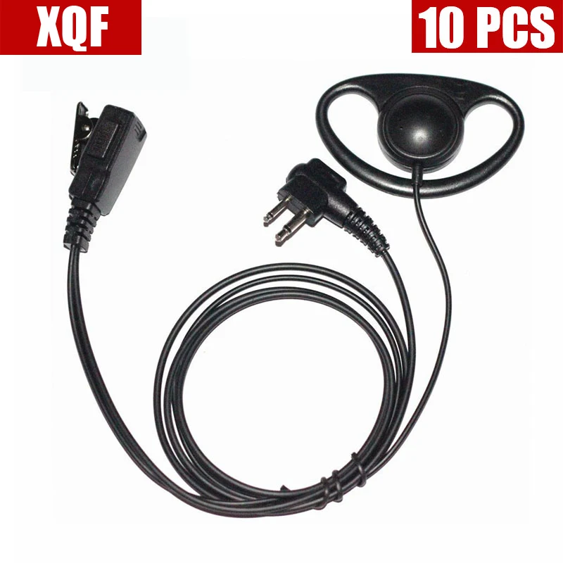 Xqf 10 pçs 2 pinos d forma polícia fone de ouvido para motorola rádio ...