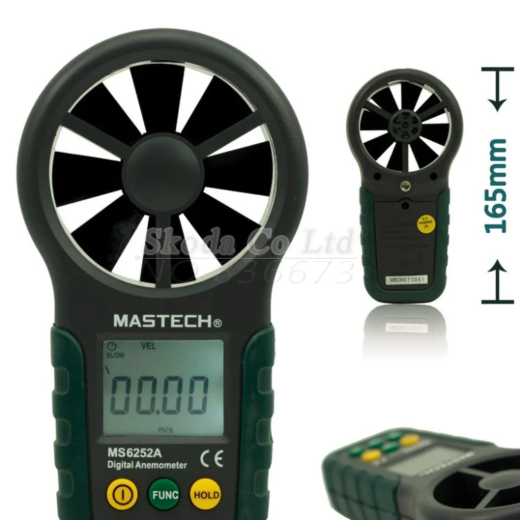 Free Shipping Mastech MS6252A Handheld LCD Electronic Anemometer Wind ...