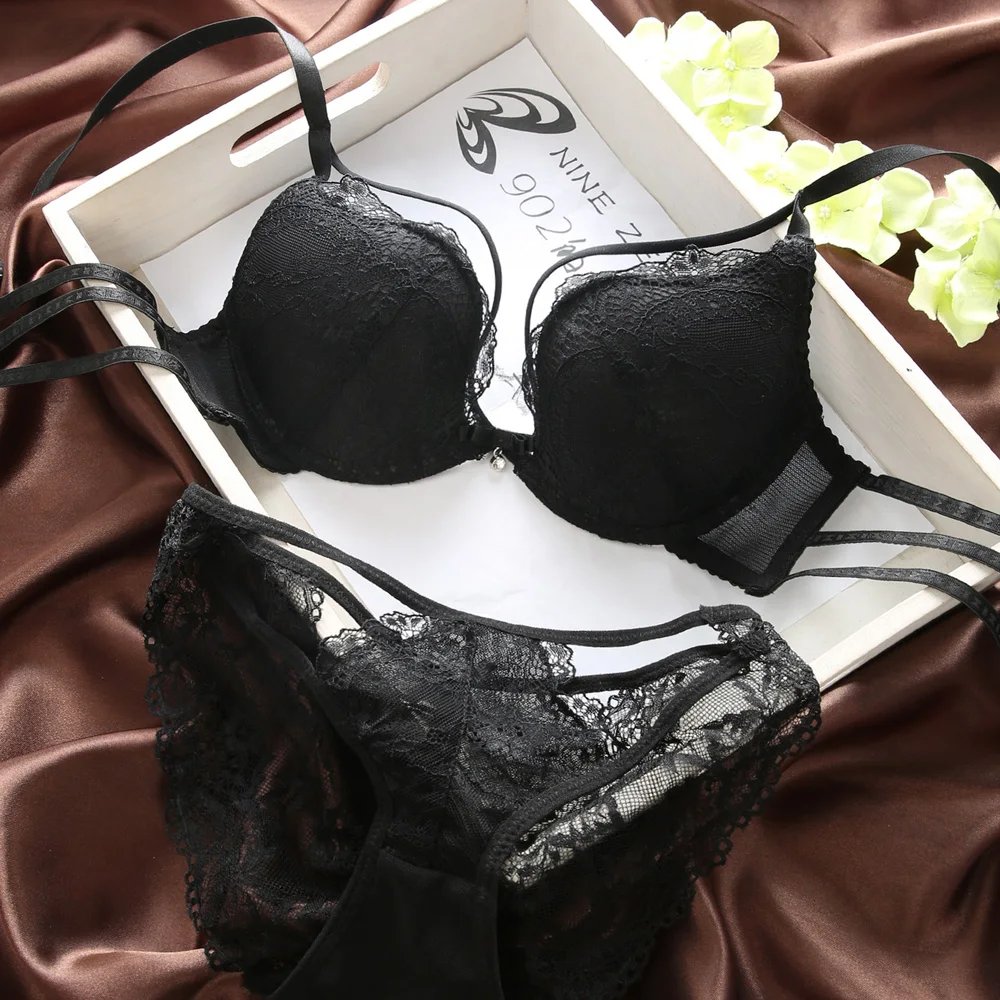 New fashion women 2018 sexy cutout W wire breast thin lace bra push up ...