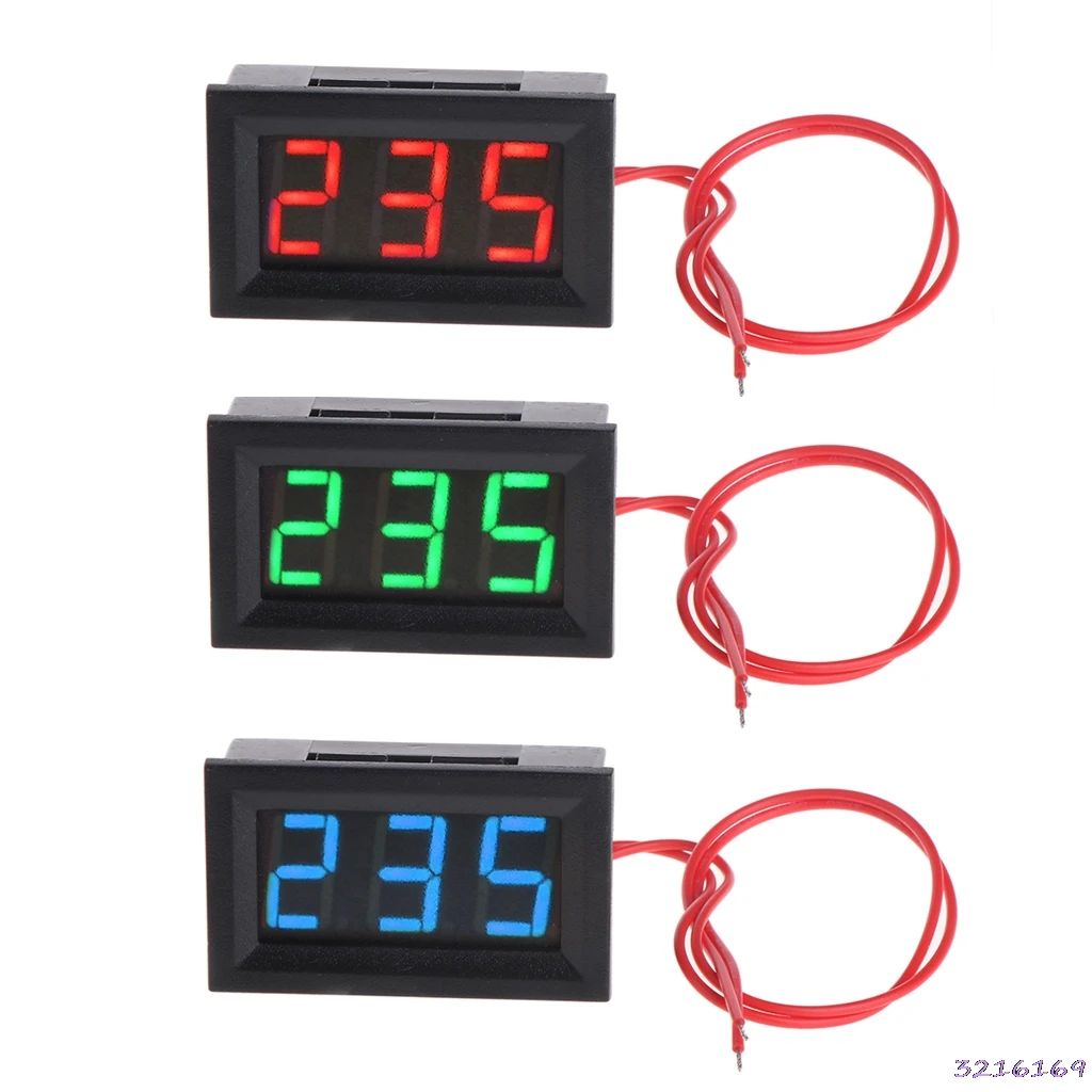 For 110V 220V 380V 2 Wire 0.56" AC 30V 500V LED Digital Voltmeter ...