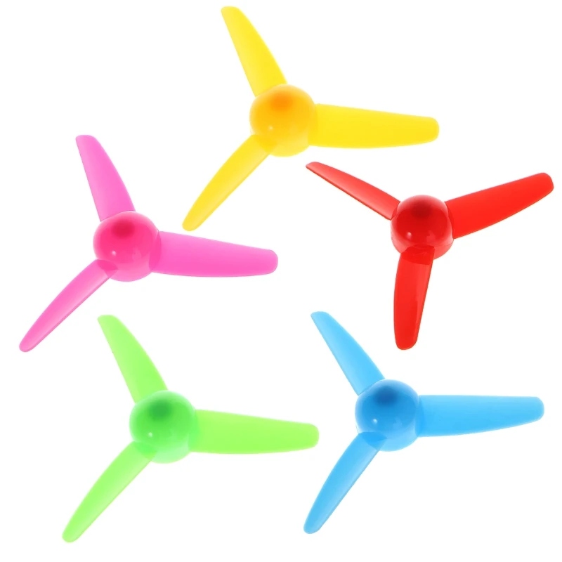 1PC Wind Power Toy Three Blade Plastic Propeller Accessories Shaft ...