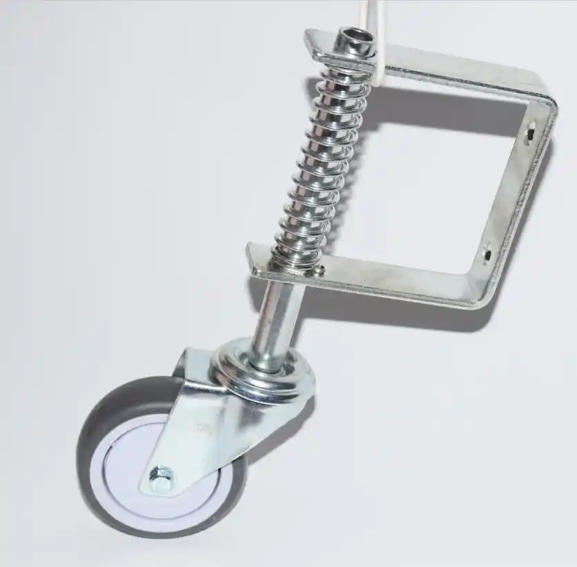 2 inch model Spring Loaded Gate Door Jockey Wheel Swivel Castor roller ...