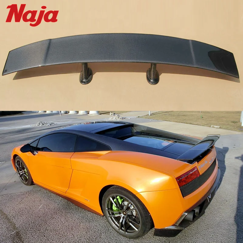 Carbon Fiber Rear Spoiler Fit For 2008 2012 Gallardo LP550 LP560 LP570 ...