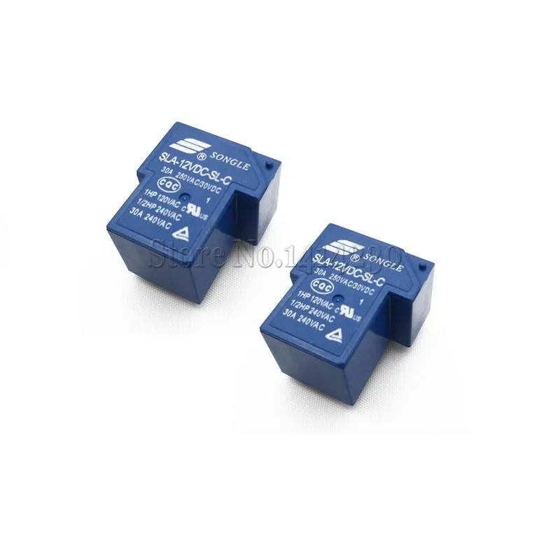 10Pcs SLA 12VDC SL C T90 12V 30A 6pin Power Relay PCB Type blue-in ...