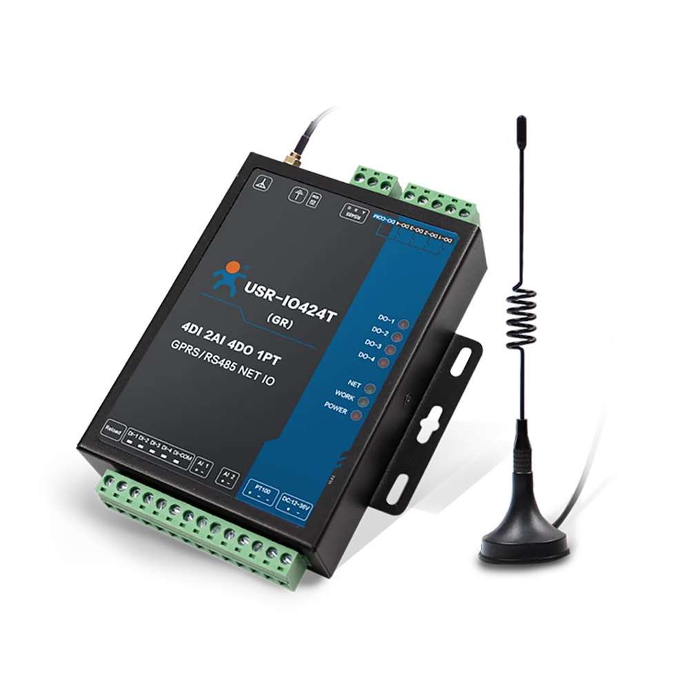 4 Way Network Io Remote Controller Gprs Temperature Detection Relay Switch Modbus Tcprtu