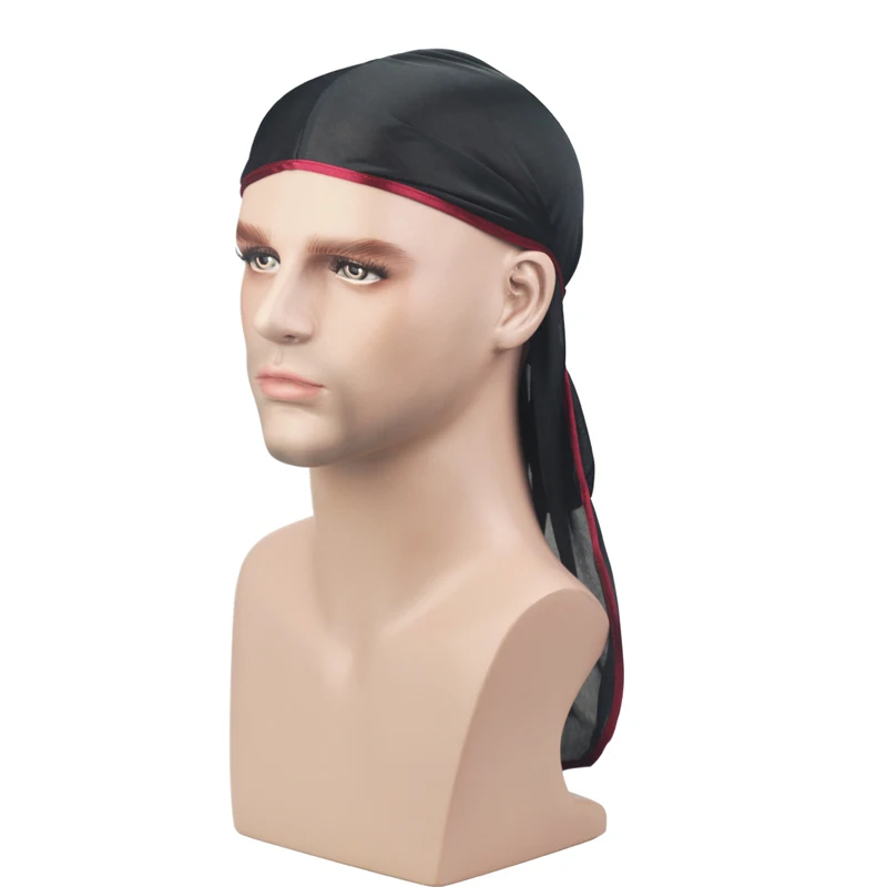 2018 New Luxury Mens Velvet Durags Bandana Turban Hat Wigs Doo Durag