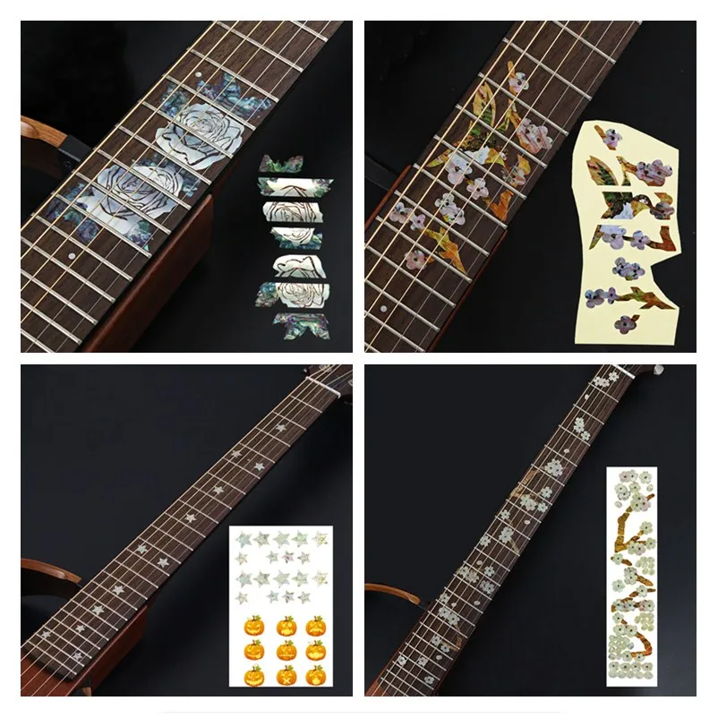 NEW Cross Inlay Decals Fretboard Sticker For Electric Acoustic Guitar ...
