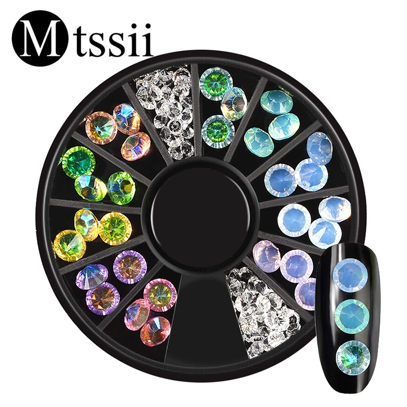 Mtssii 1 plate Crystal Clear Resin AB Symphony Rhinestone Sharp Bottom Mermaid Diamond For Nail ...