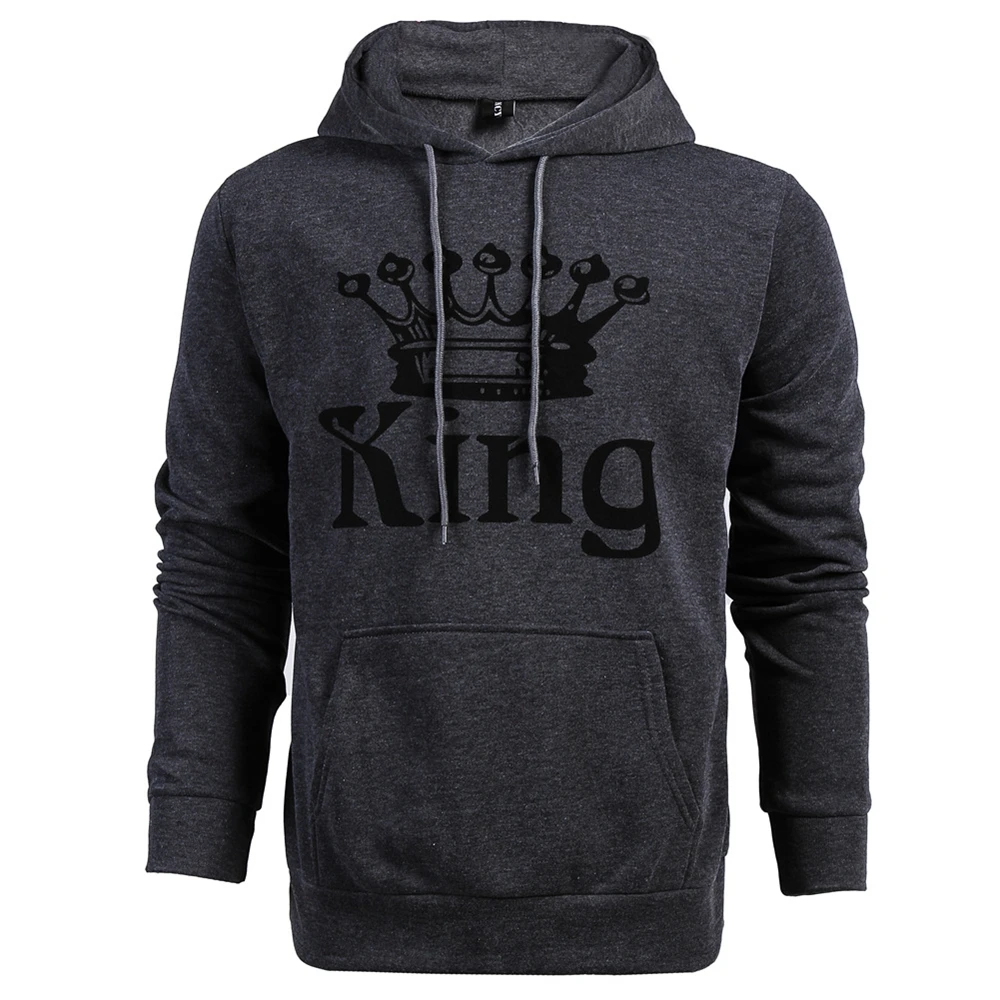 Discount Up to 50% New Couple Lovers Hooded KING Queen Crown Print ...