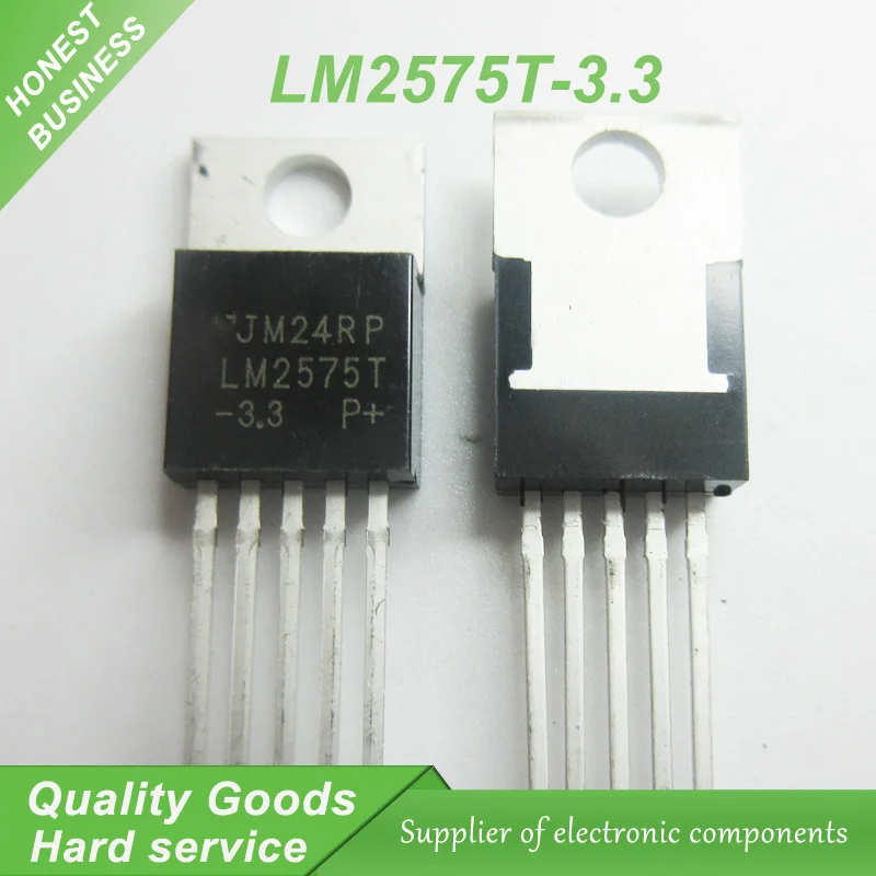 10pcs 무료 배송 LM2575T 3.3 LM2575 LM2575T ~ 220 5 전압 조정기 스위칭 레귤레이터 3.3V 1A 벅 PWM|voltage regulator ...