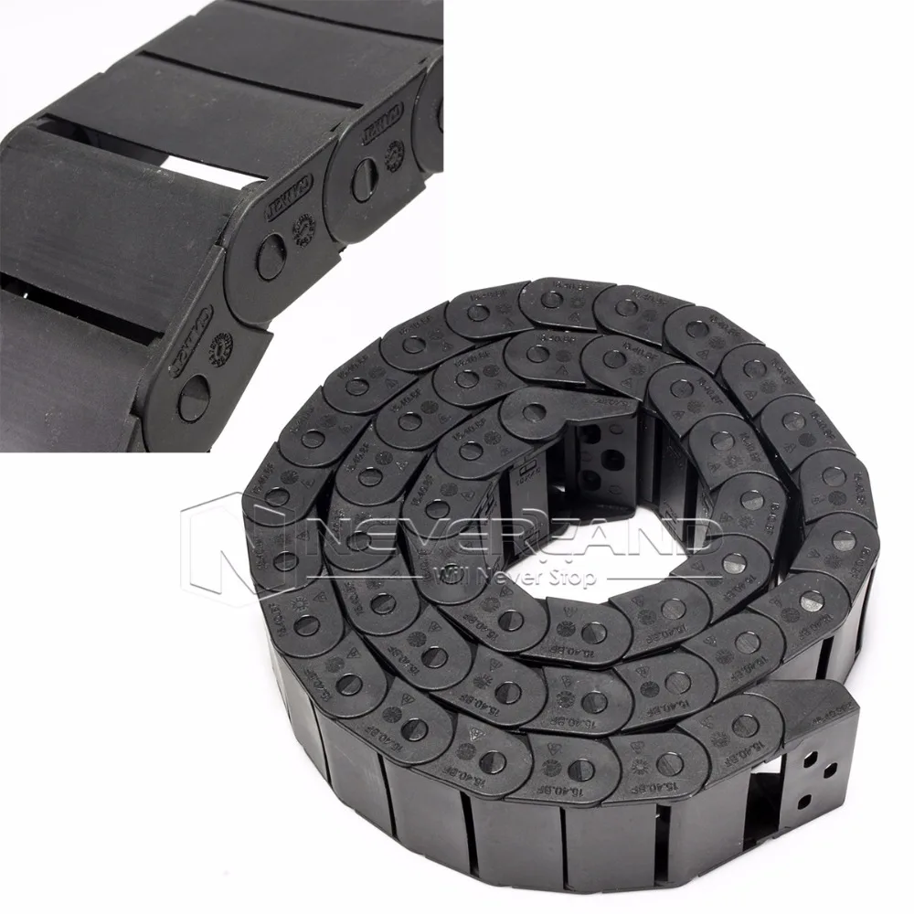 R38 15x40mm L1000mm 40" Cable Drag Chain Wire Carrier with End ...