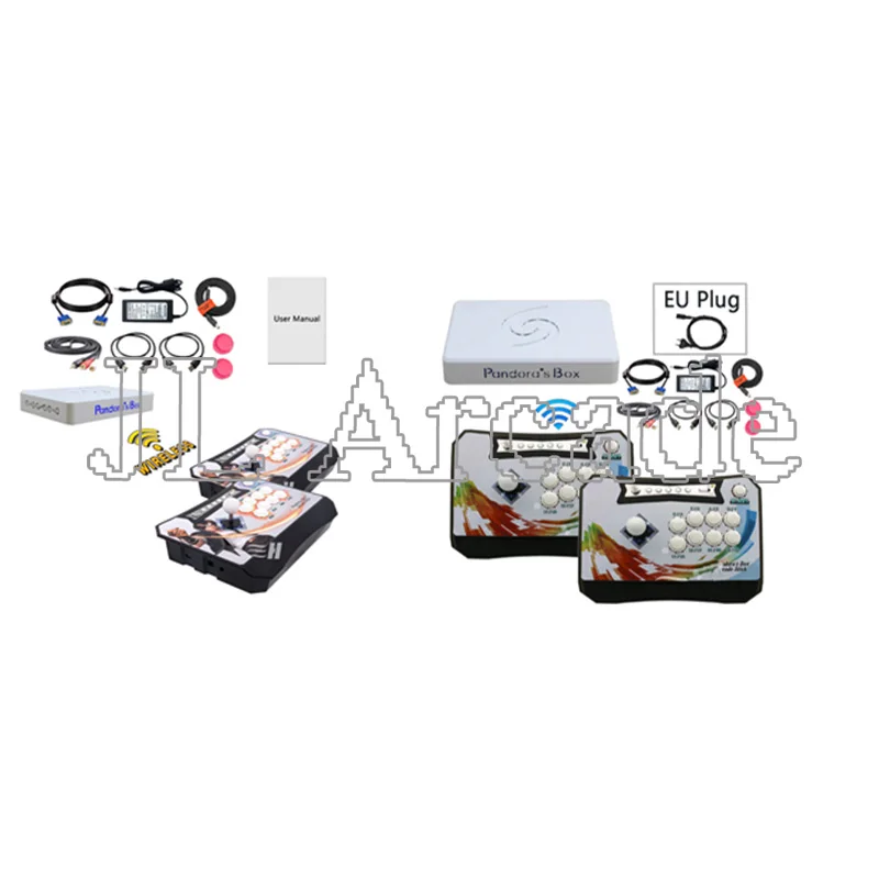 Pandora Box 6 1300 in 1 Wireless arcade game Stick controller 2 Players ...