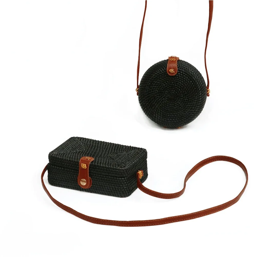 Round Crossbody Bag Black | semashow.com