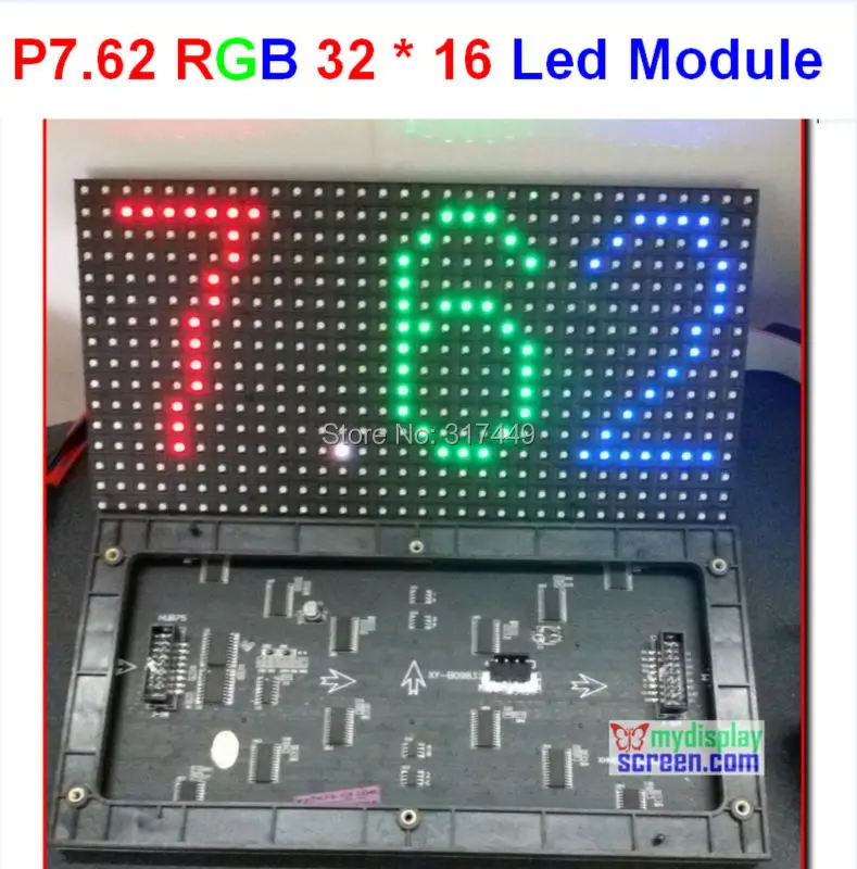 P7.62 Led Module Full Color Indoor Panel 32*16 Pixel 244mm*122mm Rgb ...