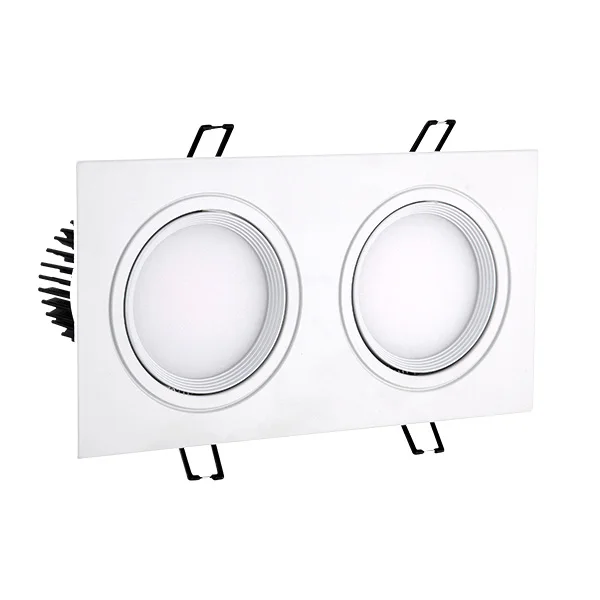 Best Acrylic LED COB Ceiling Light Flush Mount Adjustable Dual-head ...
