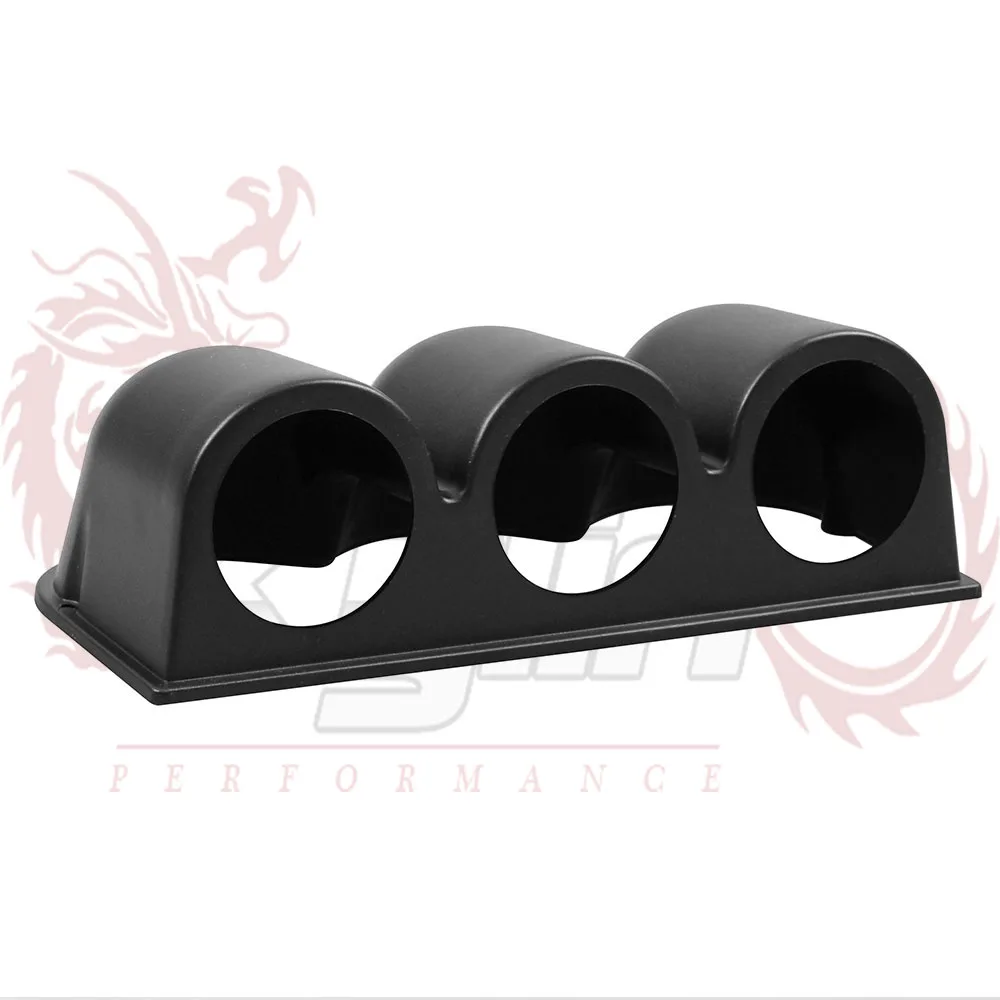 Gauge 53 mm Car Racing Refit meter pods Black Triple Dash mountable ...